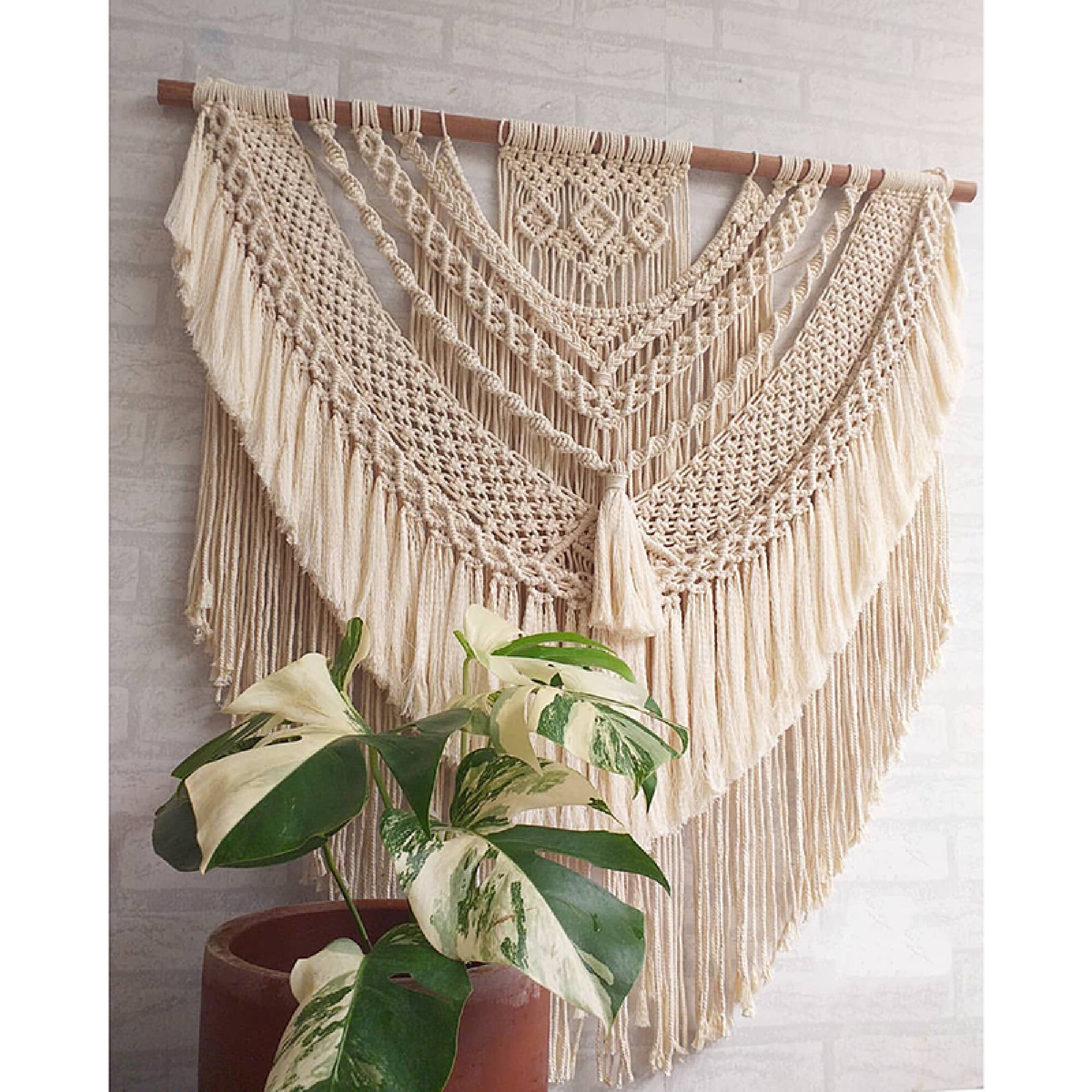 Large Woven Macrame Wall Hanging Handmade Macrame Wall Art - Etsy