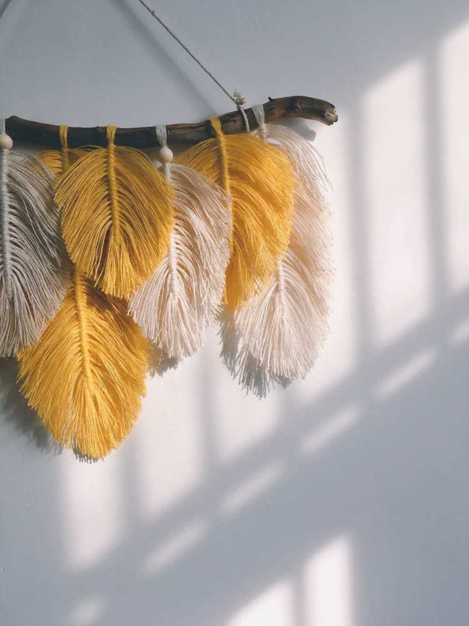 Large Feather Macrame Wall Hanging Colorful Leaf Macrame - Etsy UK