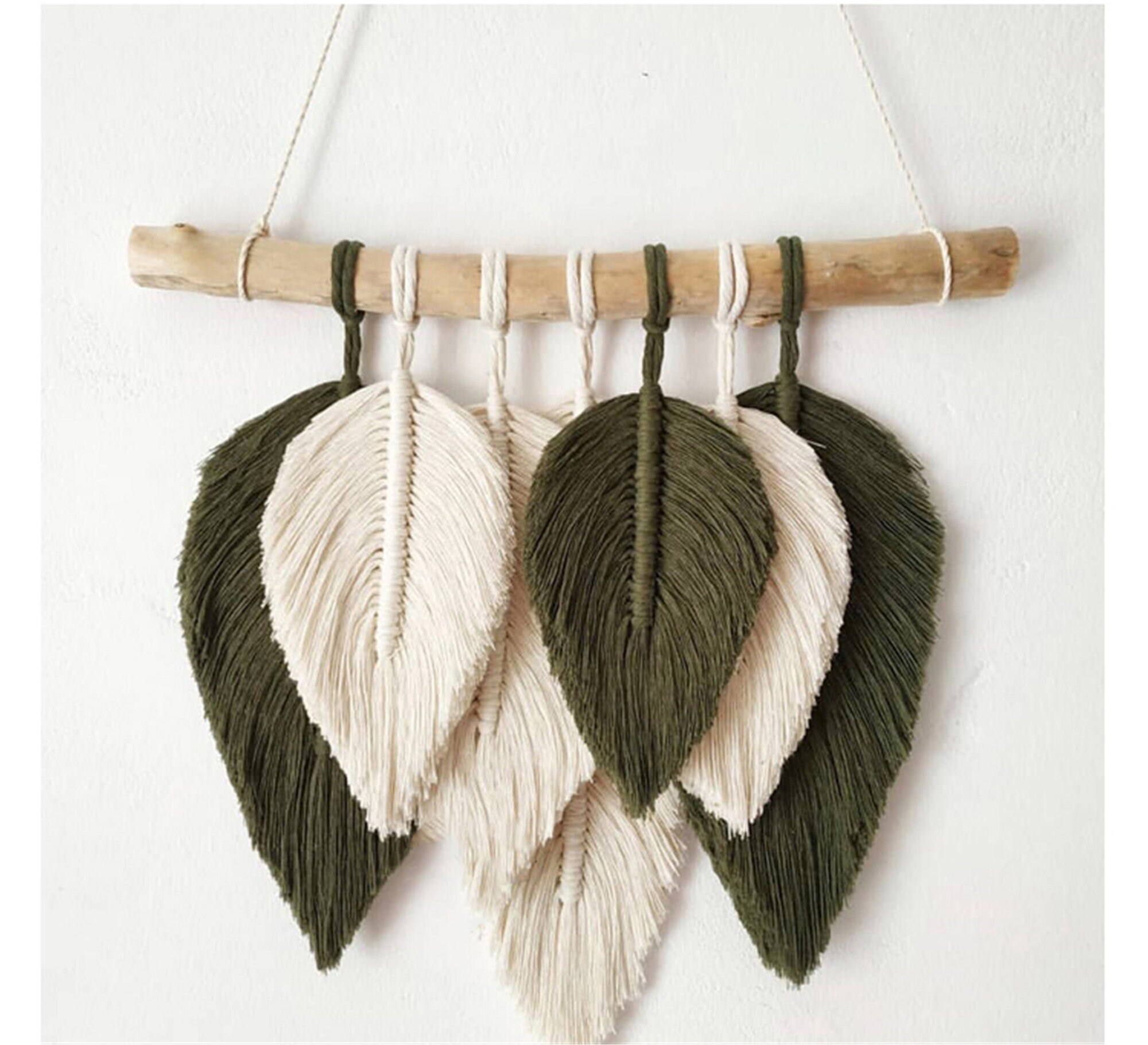 Leaves Macrame Wall Hanging Modern Wall Decor Leaf Macrame | Etsy