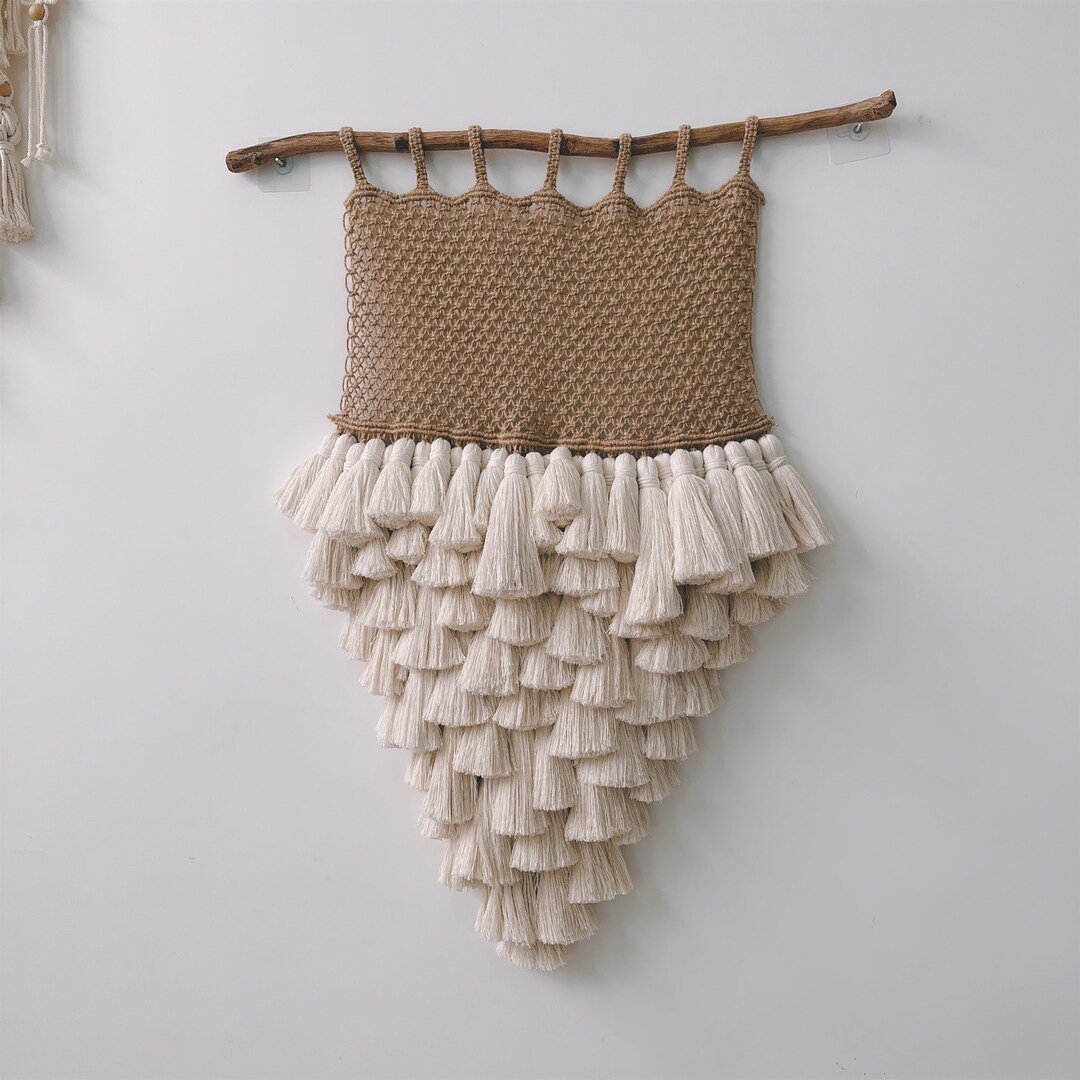 Tassels Macrame Wall Hanging, Handmade Woven Wall Art, Bohemian Wall ...