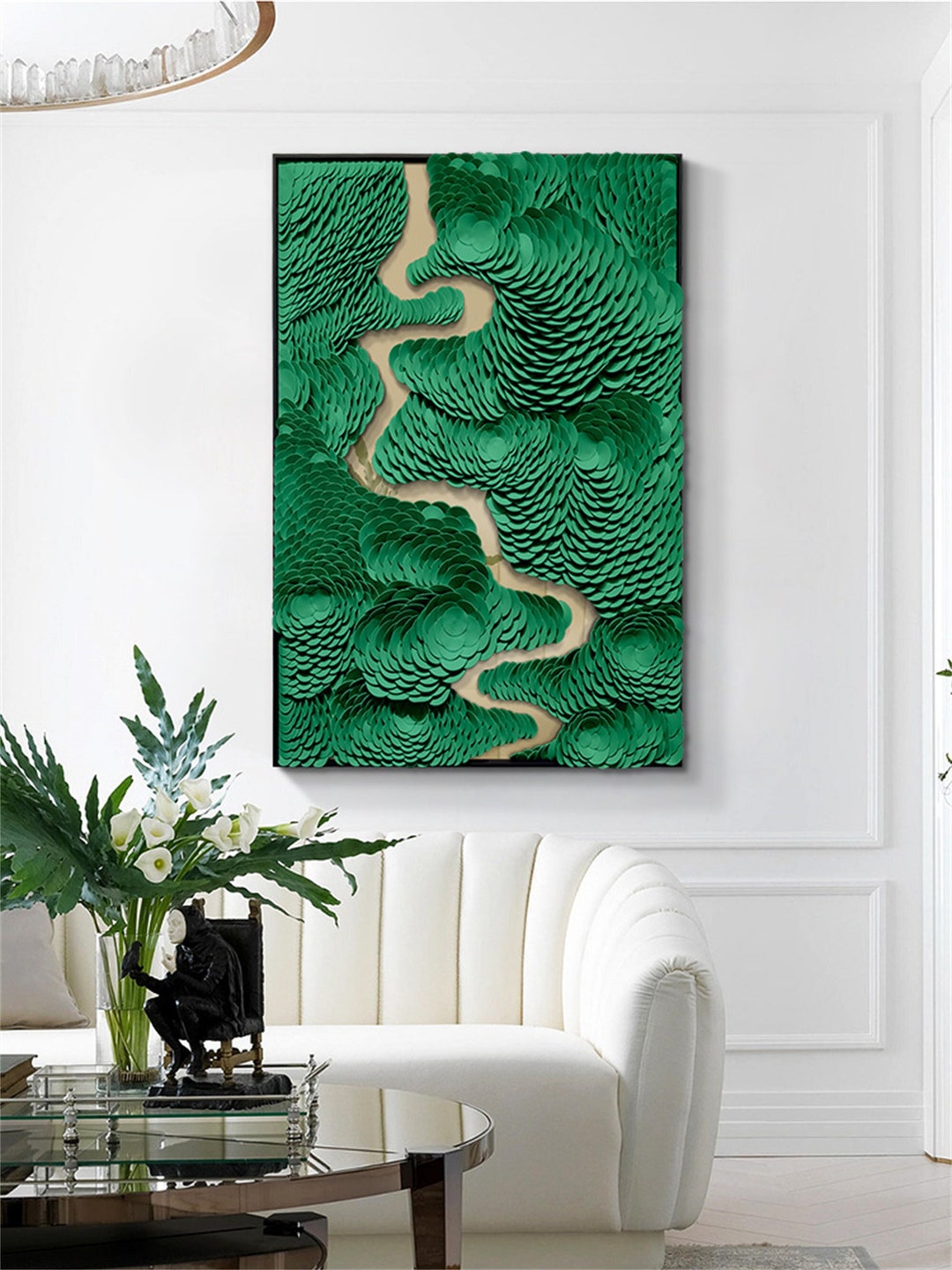 Modern Leather Wall Decor 3D Leather Wall Art Minimalist Decoration ...