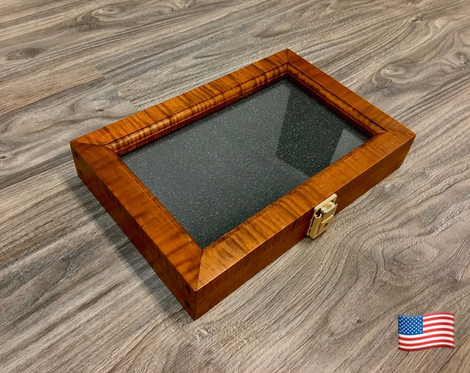 Curly Maple Display Case 8 X 12 X 2 outside Dimension - Etsy