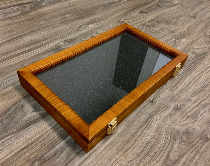 Curly Maple Display Case 12 X 20 X 2 outside Dimension - Etsy