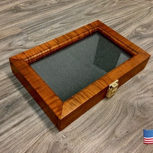 Curly Maple Display Case 8" X 12" X 2" (outside Dimension) - Etsy