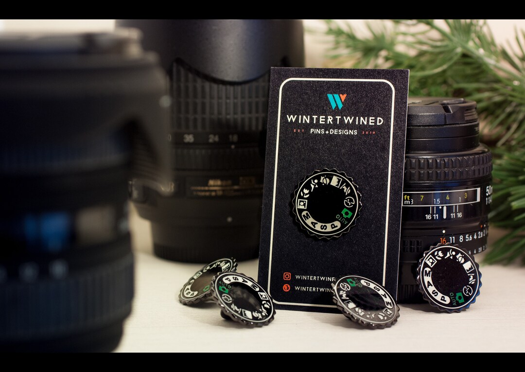 DSLR Nikon Camera Mode Setting Dial Hard Enamel Pin Black Limited ...