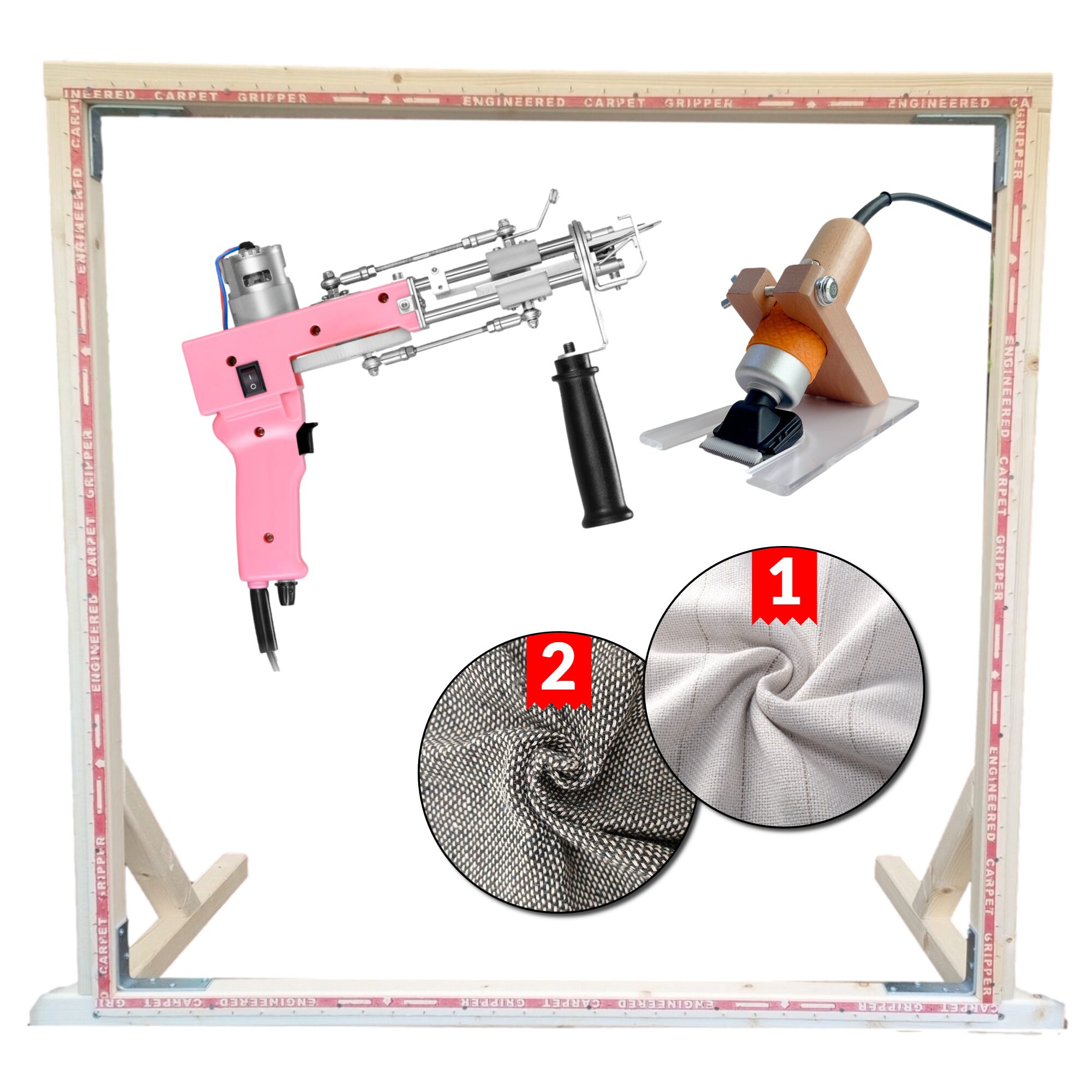 Tufting Starter Kit Tufting Gun Primary Tufting Cloth and - Etsy