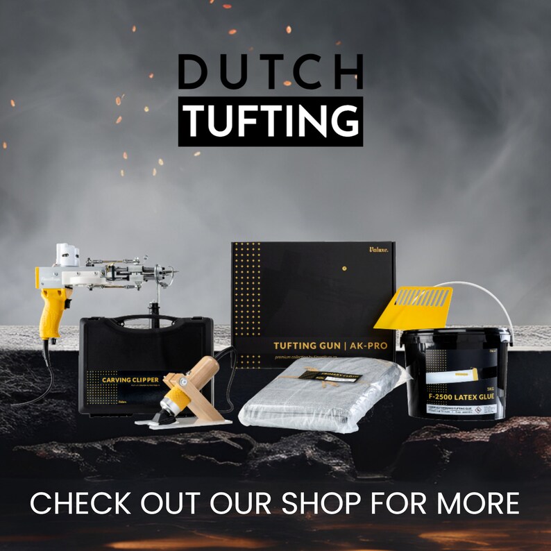 Tufting Gun AK-PRO Cut & Loop Pile 2-in-1 Rug Tufting Pistol DIY Carpet Making With Primary ...