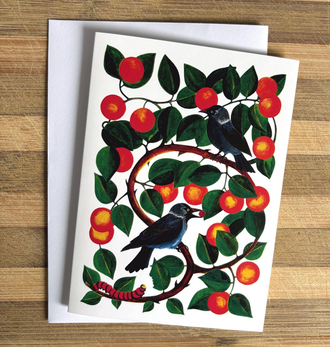 Jackdaws Card - A6 Greetings Card; Artist's Painting of Jackdaws and ...