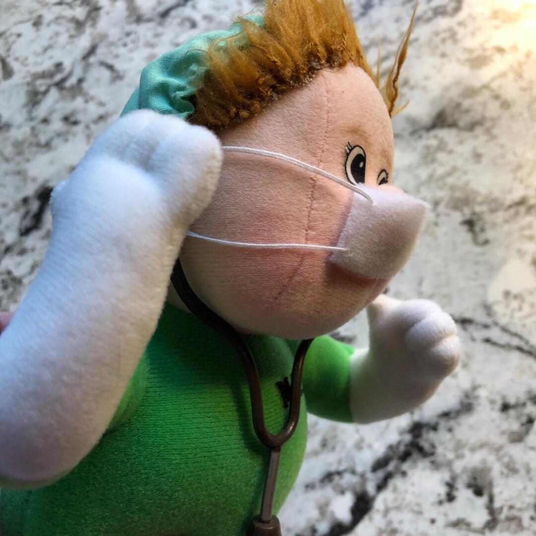 Doctor/surgeon Stuffed Doll; Russ Berrie & Co. Inc. 10 Inch "m.d." - Etsy