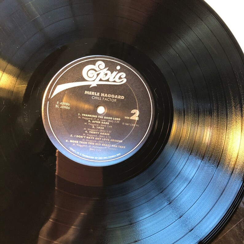 Vinyl in Excellent Condition; 1987 First Pressing "merle Haggard—chill ...