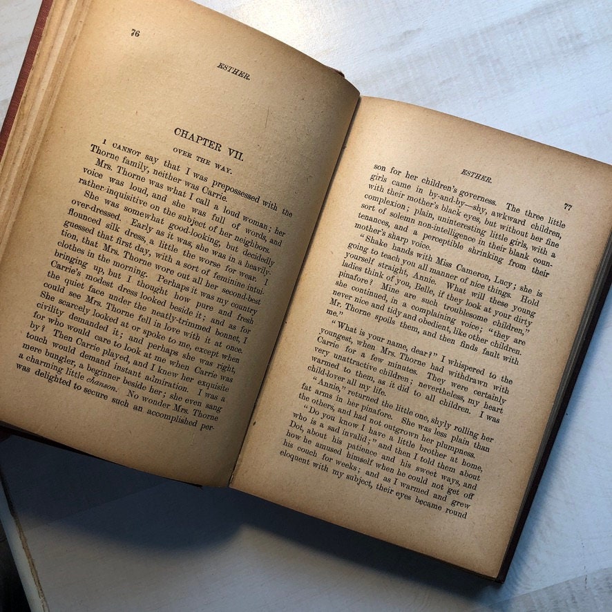 Circa 1800's esthera Book for Girls by Rosa Nouchette Carey Hardcover ...