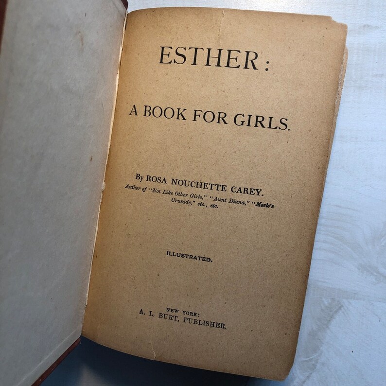 Circa 1800's esthera Book for Girls by Rosa Nouchette Carey Hardcover ...