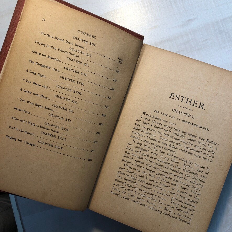 Circa 1800's esthera Book for Girls by Rosa Nouchette Carey Hardcover ...