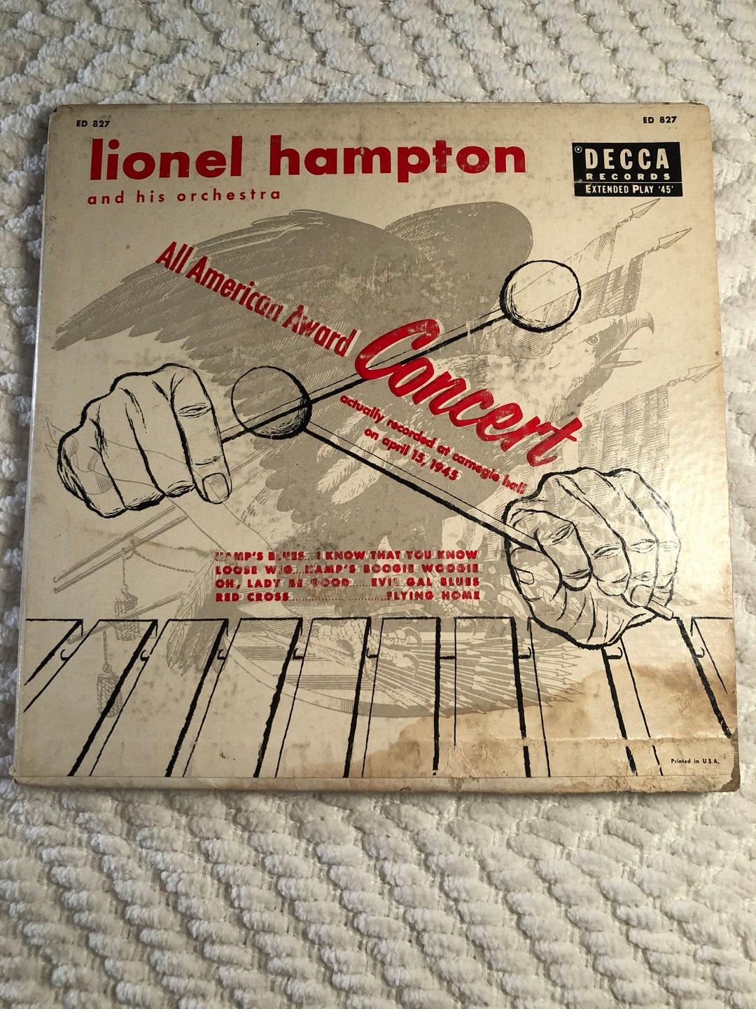 Lionel Hampton and His Orchestra - Three 45 RPM Vinyl Records - Vintage ...