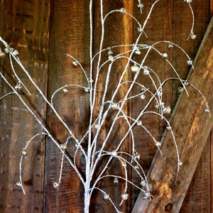 Silver/glitter/christmas Pick/spray/silver Jingle Bells/floral - Etsy