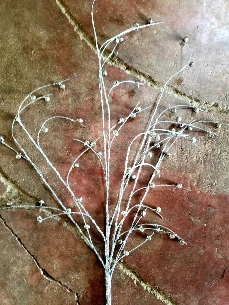 Silver/glitter/christmas Pick/spray/silver Jingle Bells/floral - Etsy