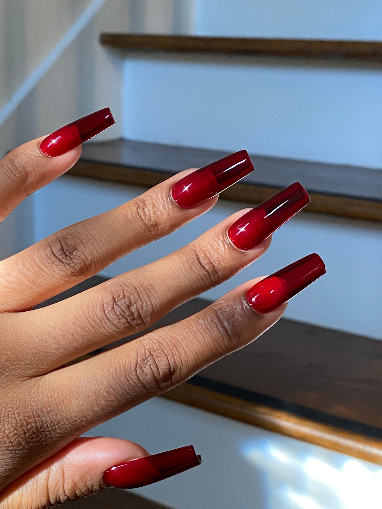 Apple Sangria Ruby Red Jelly Press-on Nails Press on Nails - Etsy