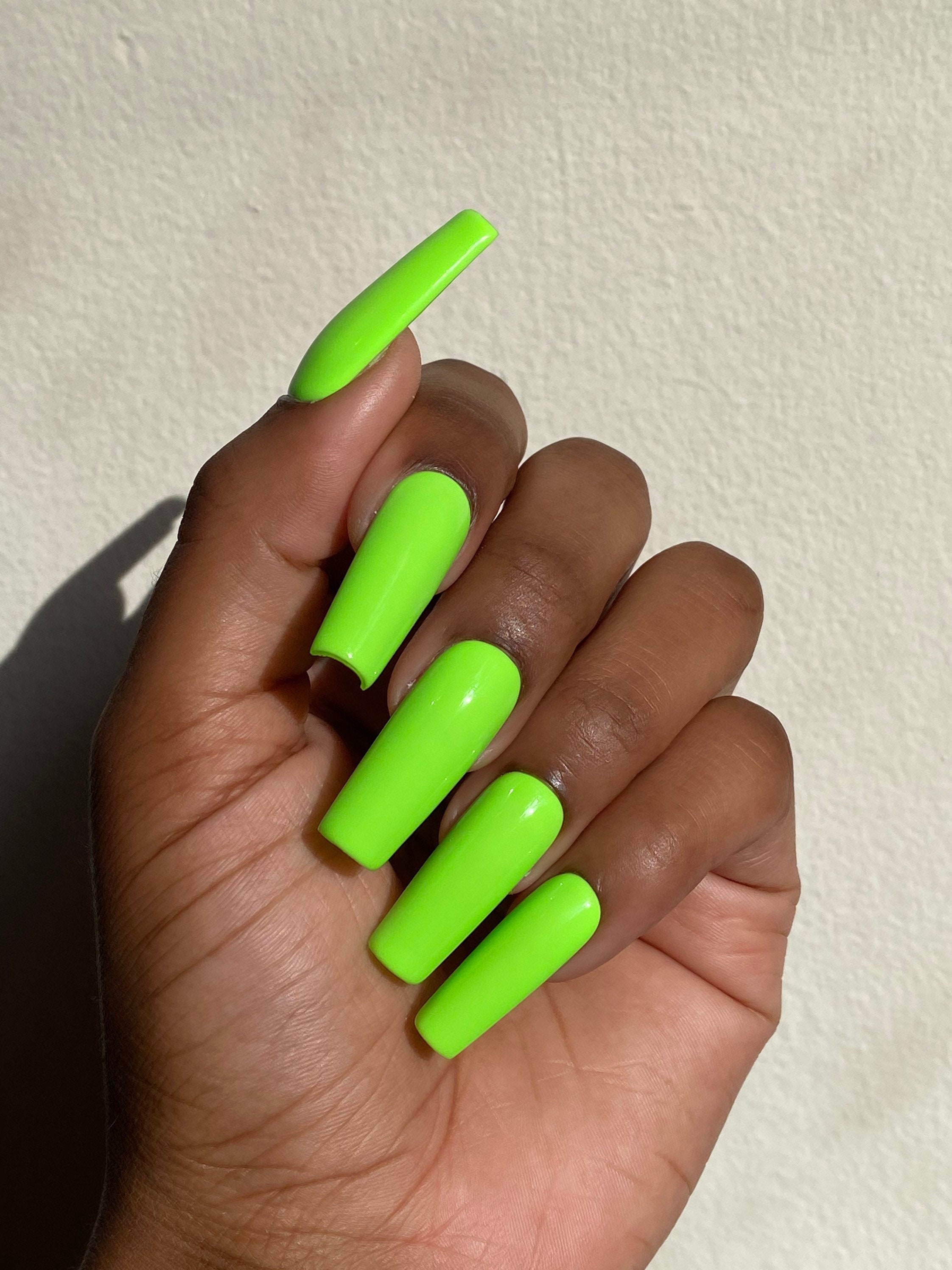 Neon Green Nail Designs