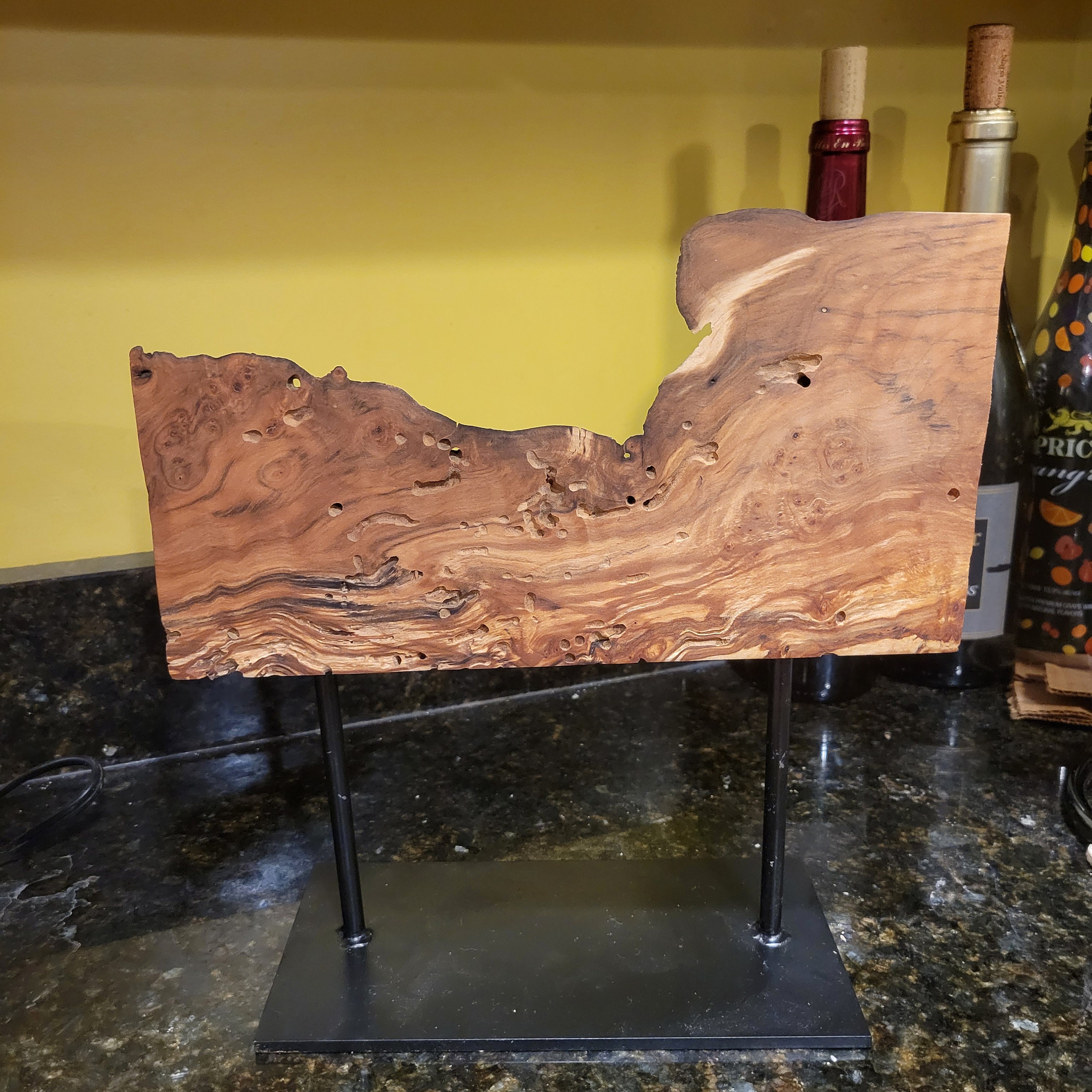 Live Edge Wormy & Burly Apple Wood Slab Sculpture - Etsy