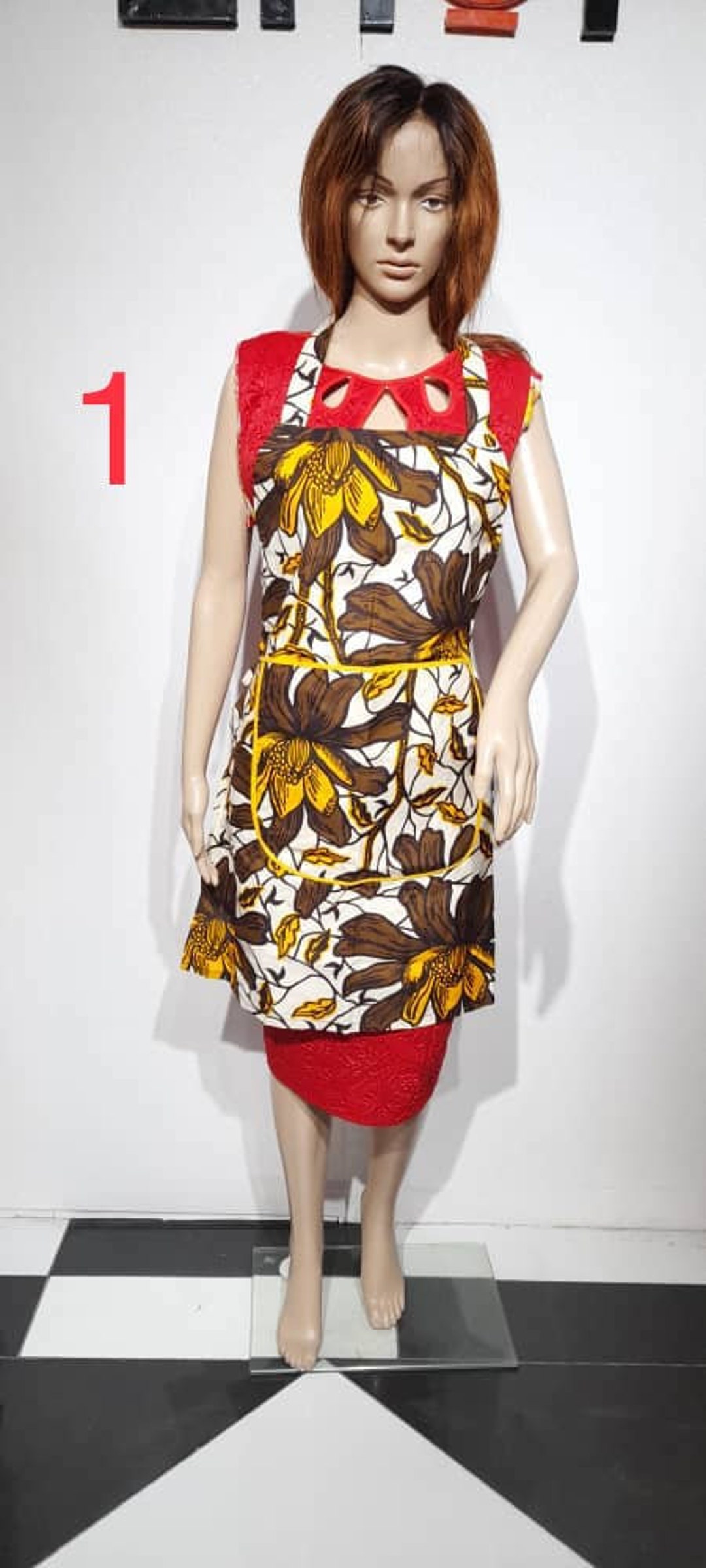 African Print Apron, Cooking Apron, Ankara Apron, African Print Stylish ...