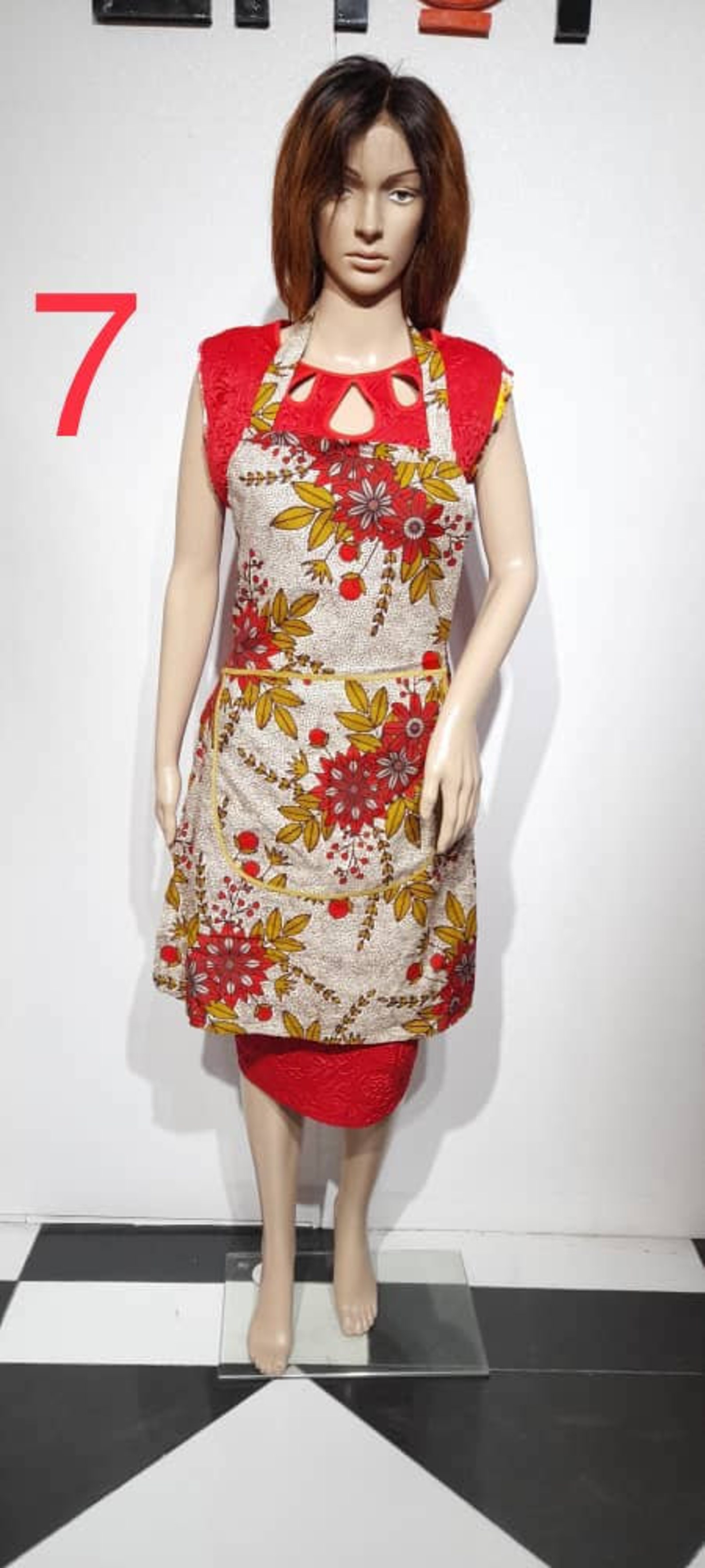 African Print Apron, Cooking Apron, Ankara Apron, African Print Stylish ...