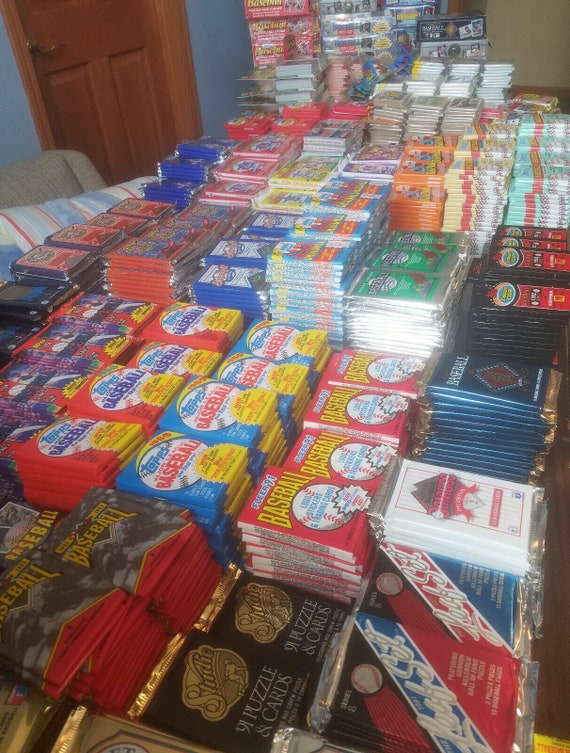 65 Baseball Card Packs Unopened Baseball Card Wax Box Packs - Etsy