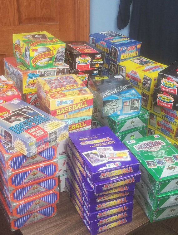 Unopened Baseball Cards 1000 Total Cards in Packs Plus - Etsy