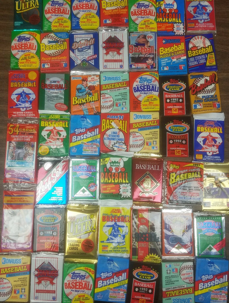 2000 Sports Cards unopened Baseball Card Wax Box Packs Plus - Etsy