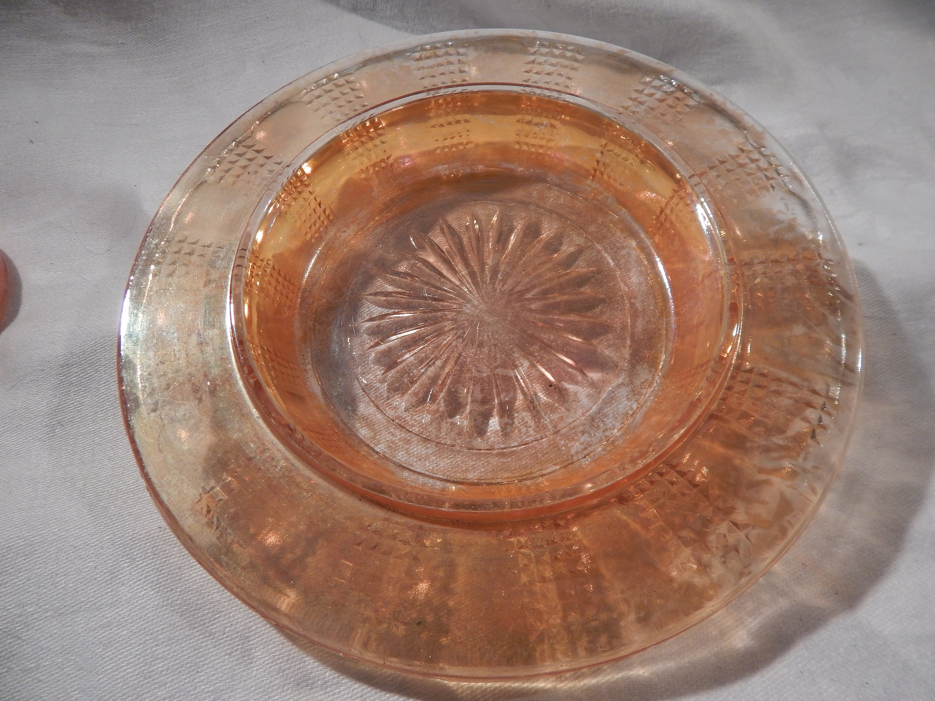 1920's Marigold Carnival Glass Butter Dish - Etsy