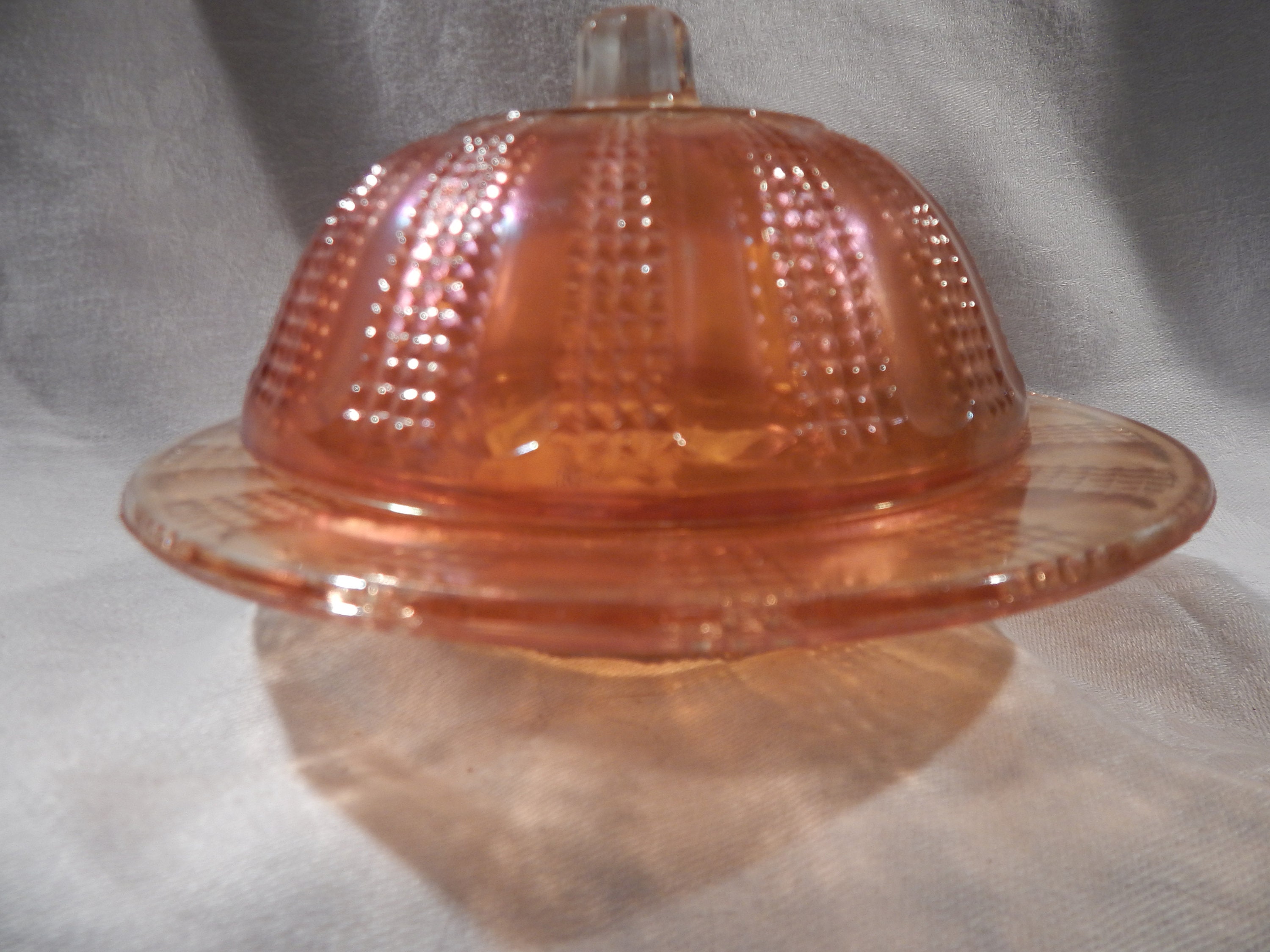 1920's Marigold Carnival Glass Butter Dish - Etsy