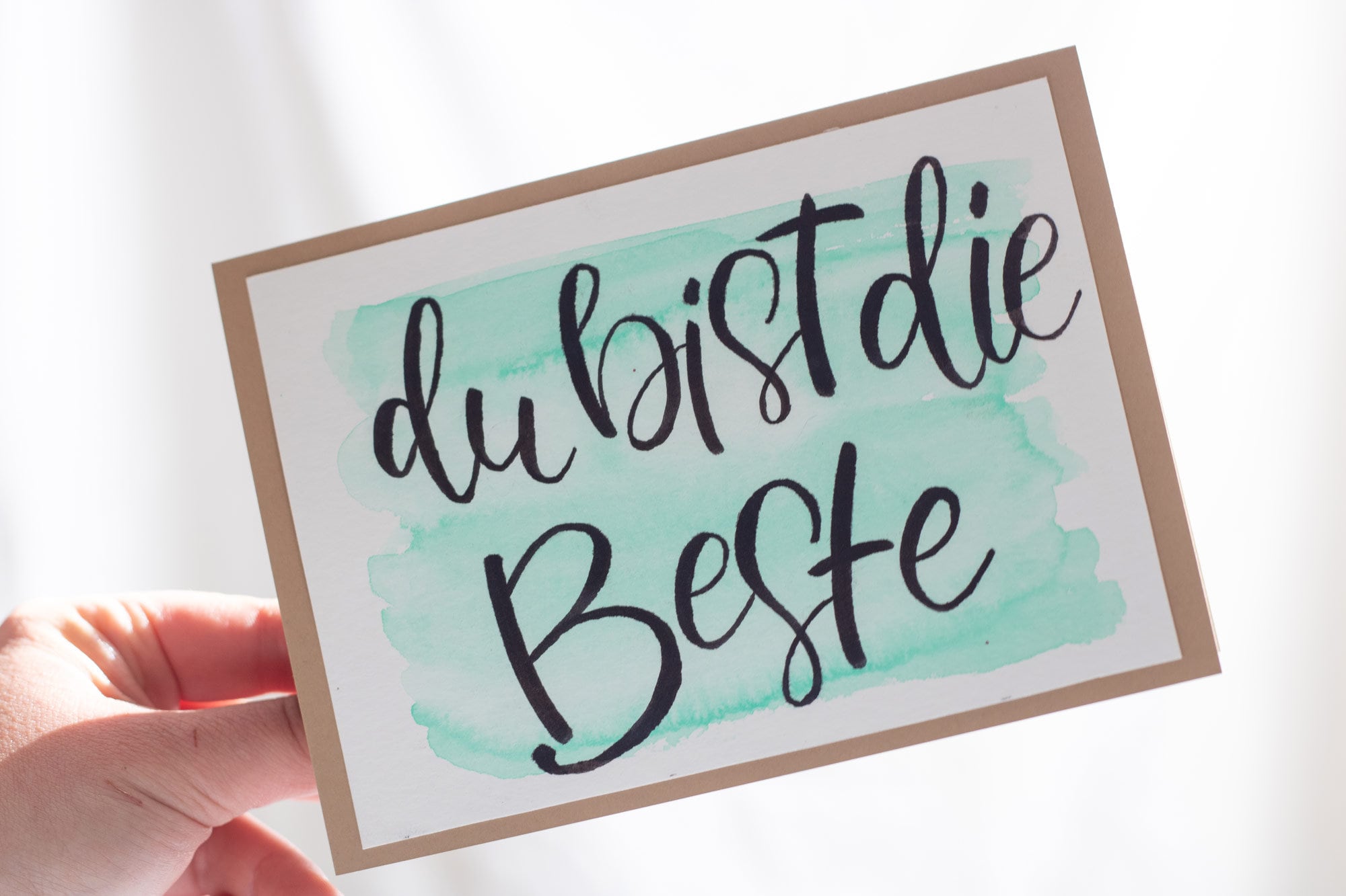 Handgemachte Grußkarte du bist die Beste im - Etsy.de