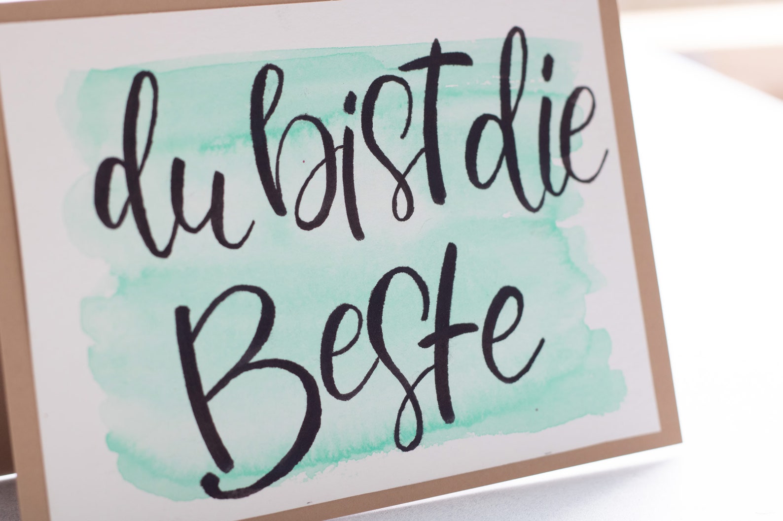 Handgemachte Grußkarte du bist die Beste im - Etsy.de