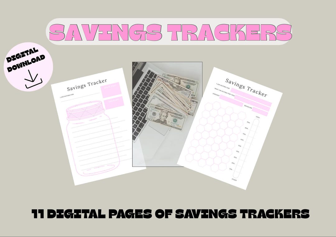 Digital Savings Trackers, 11 Different Savings Challenges, Digital ...