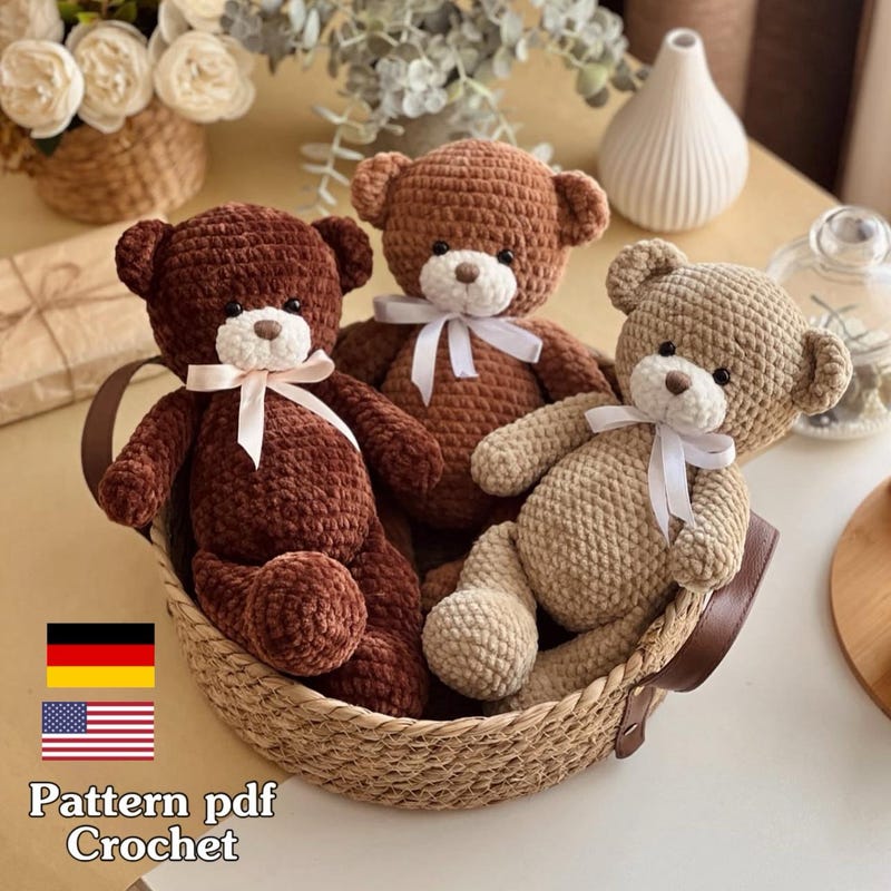Cuddly Knit Bear Pattern - Etsy