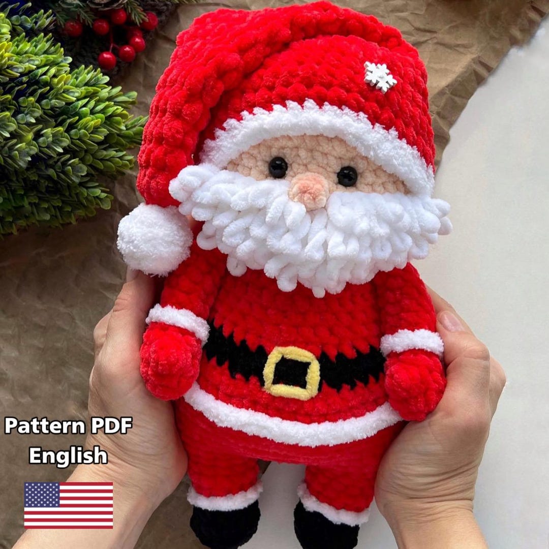 Santa Crochet Pattern, Santa Claus Amigurumi, santa Claus Crochet ...