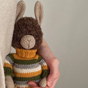 PATTERN: Crochet Alpaca Toy in Knitted Sweater on English,pdf Stuffed ...