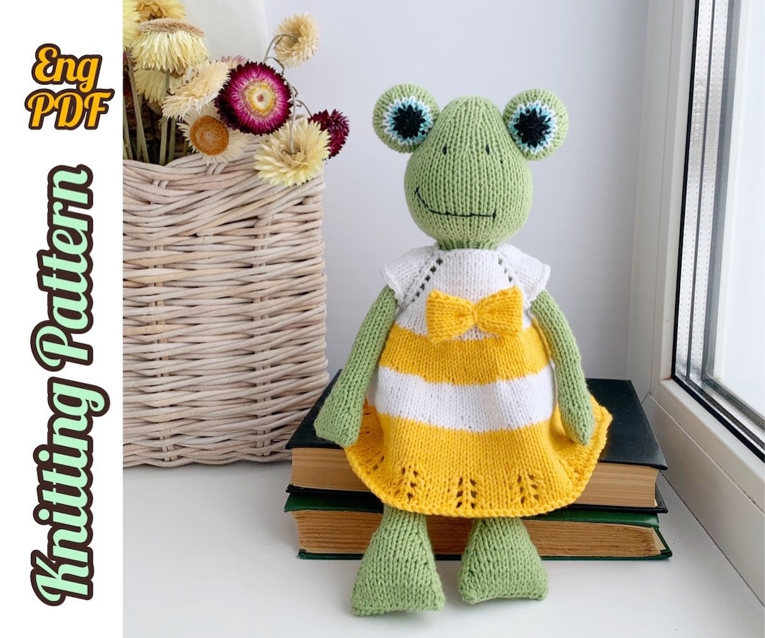 Little Frog Knitted Pattern, Knitting Soft Toy, DIY Gift for Girl ...