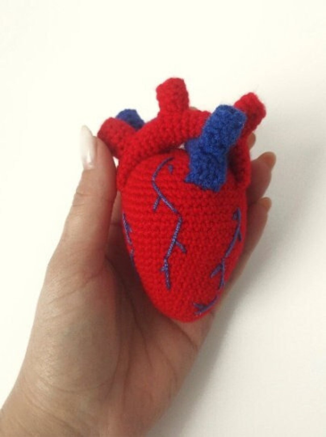 Amigurumi Pattern Crochet Anatomical Heart Plush Toy Present Valentine ...