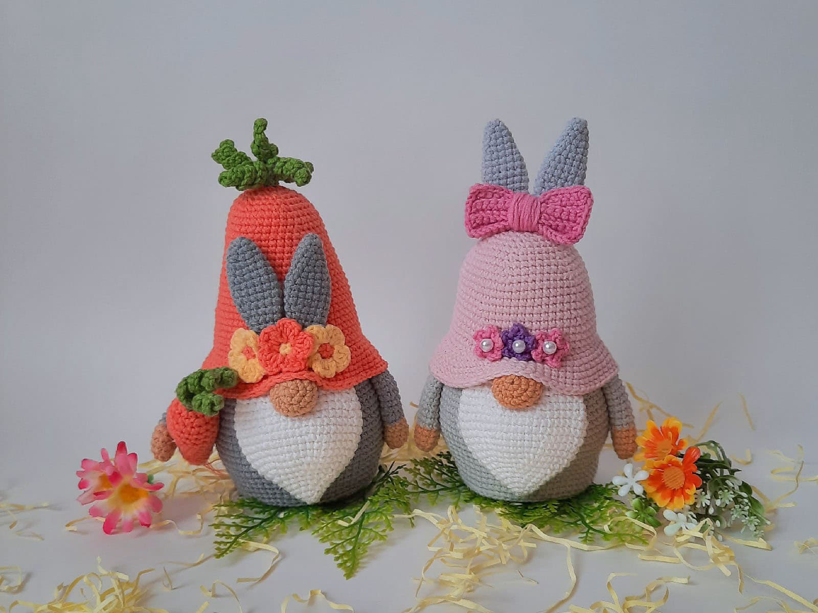 Set of 2 Easter GNOMES Crochet Pattern, Bunny Gnomes Crochet Pattern ...
