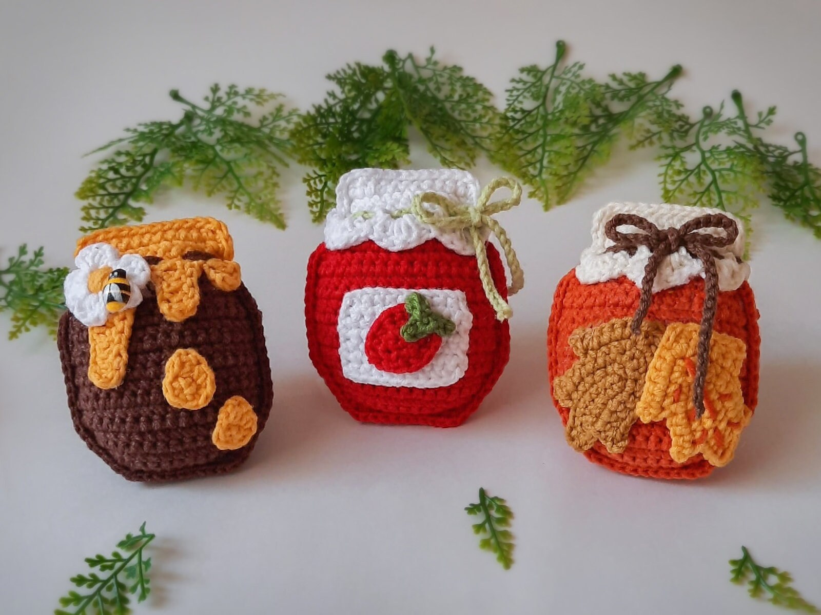 Set of Crochet Jars Crochet Pattern Pot Unique Kitchen - Etsy