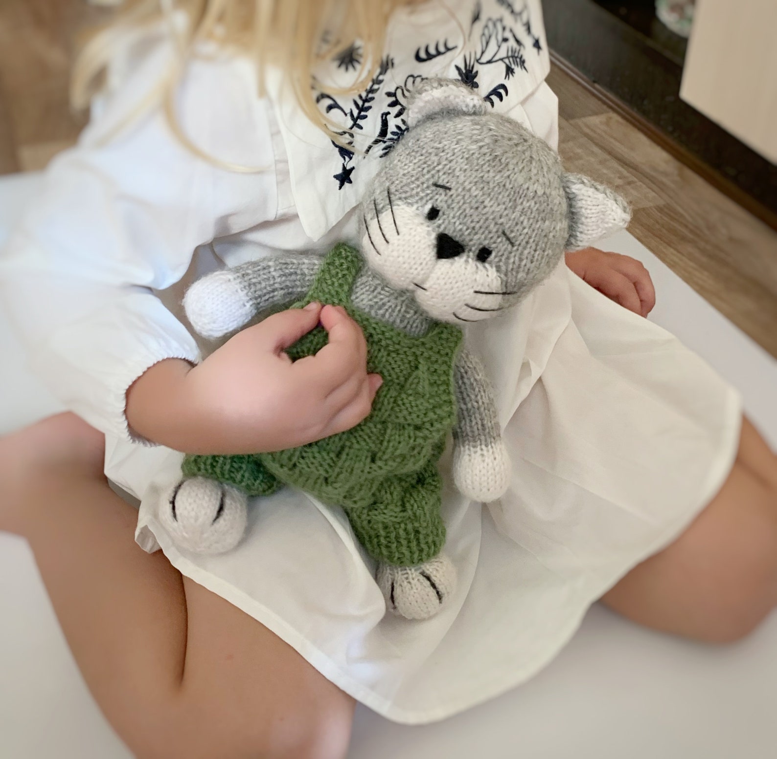 Cat Knitting Pattern DIY Stuffed Animalcat in Overall Gift - Etsy