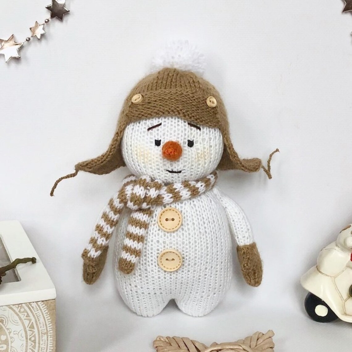 Snowman Knitting Pattern DIY Snowman Toy Christmas Decor - Etsy