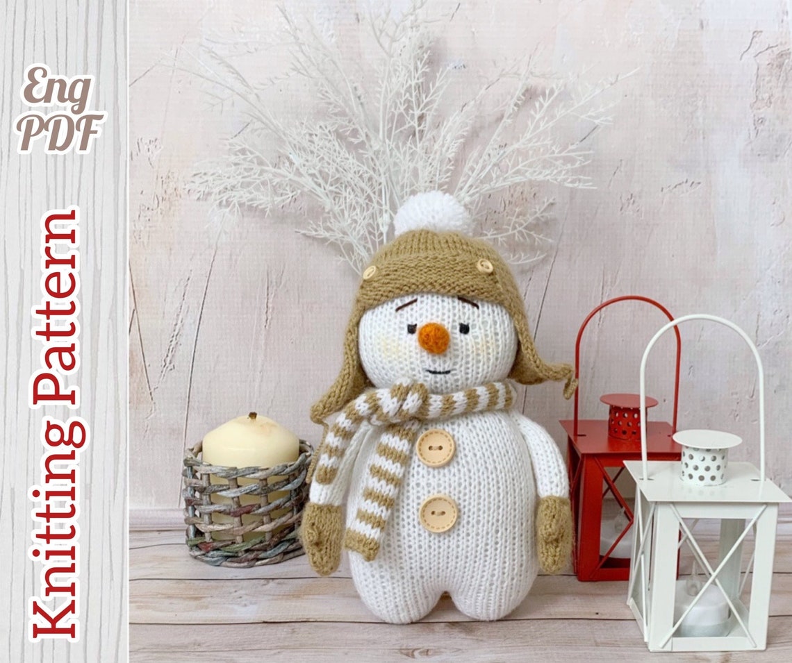 Snowman Knitting Pattern DIY Snowman Toy Christmas Decor - Etsy
