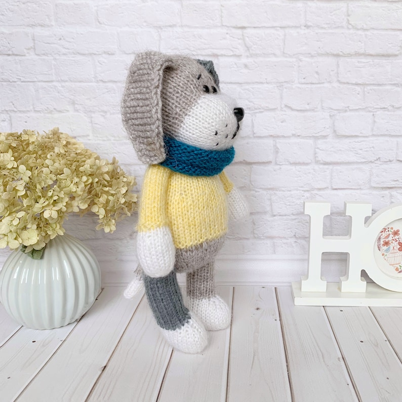 Dog Toy Knitting Pattern Knitted Soft Toy Knit Puppy Dog - Etsy