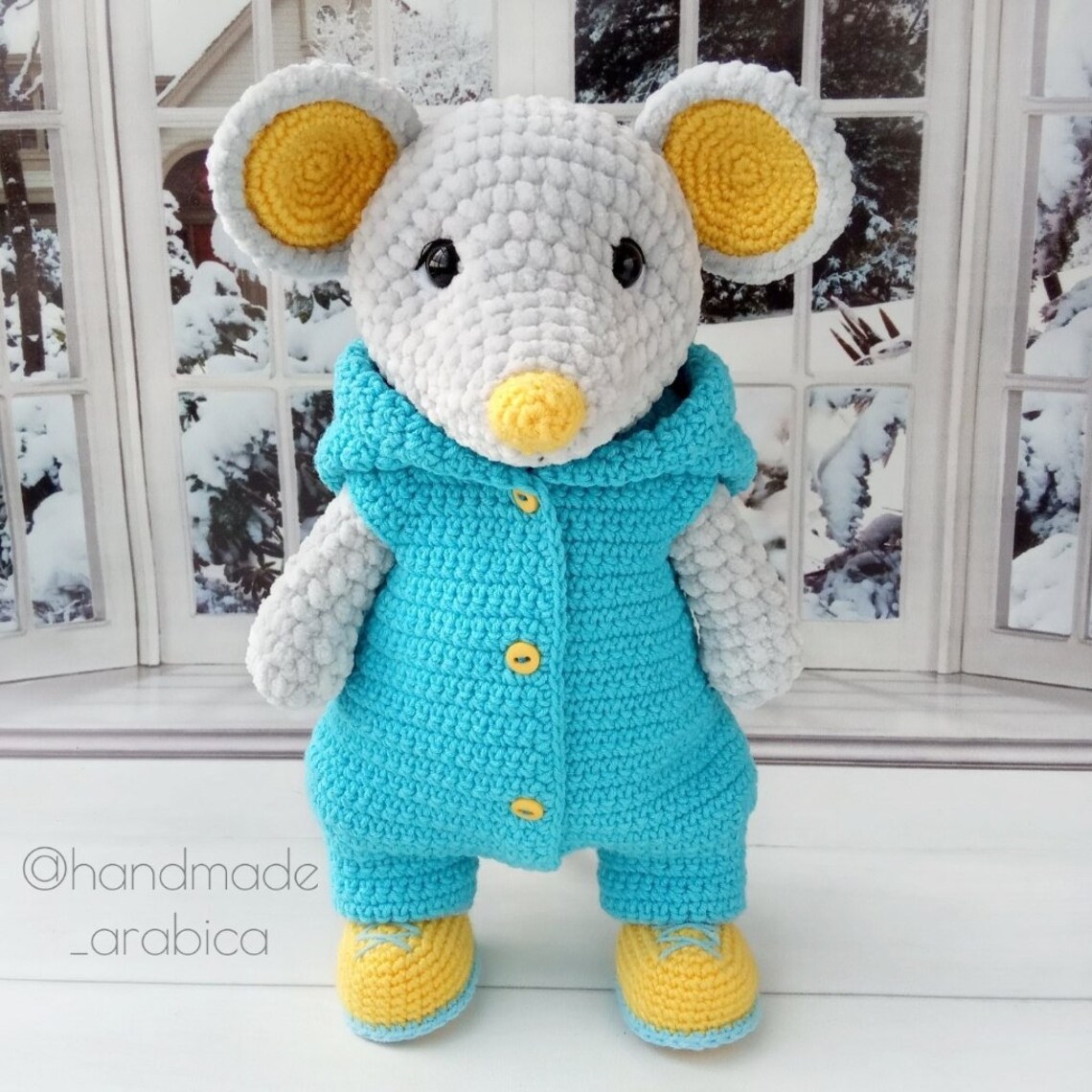 Amigurumi Crochet Pattern Mouse in Overalls Crochet - Etsy