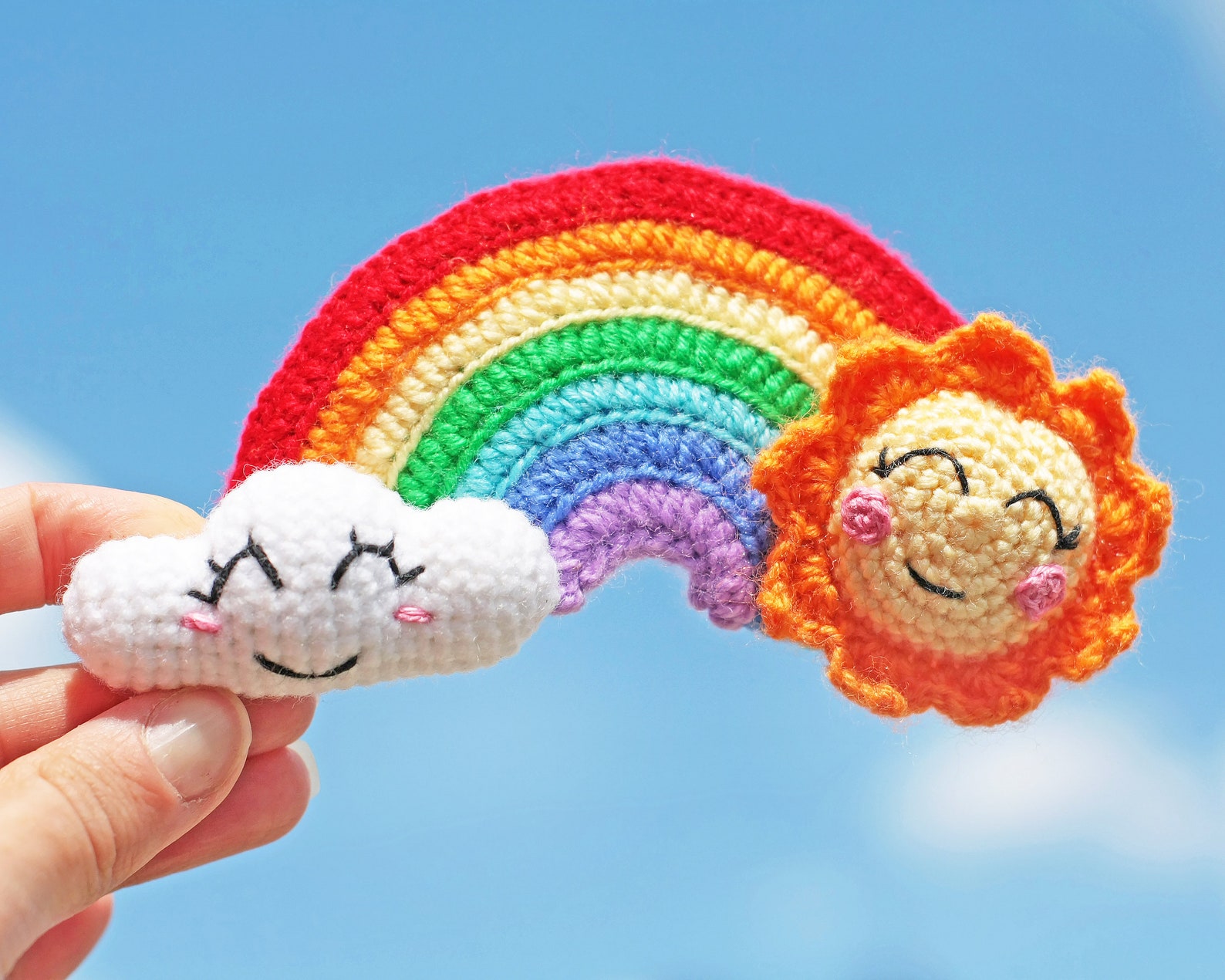 Easy Crochet Rainbow Pattern Rainbow Nursery Decor Crochet - Etsy