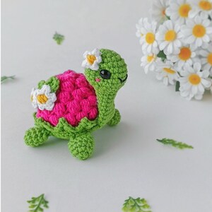 Crochet Pattern Turtle, Crochet Strawberry Turtle, Crochet Raspberry ...