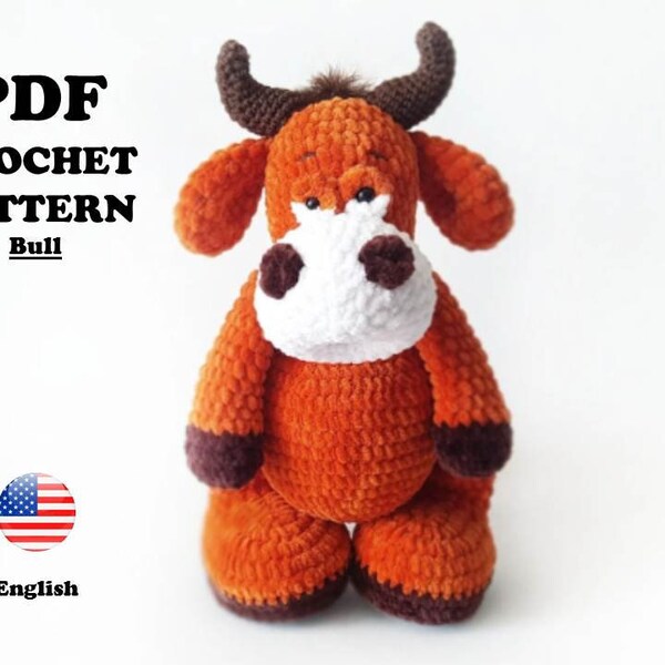Crochet Bull - Etsy