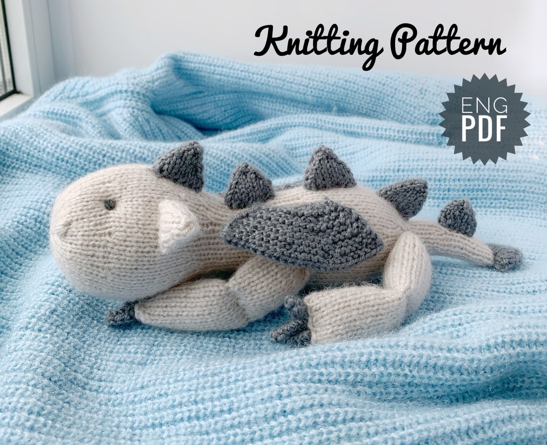 Dragon Knitted Pattern, Knitting Soft Toy, DIY Stuffed Animal, Tutorial ...