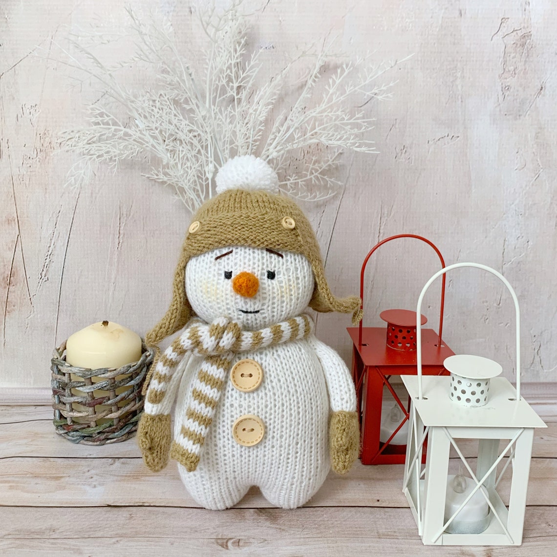 Snowman Knitting Pattern DIY Snowman Toy Christmas Decor - Etsy